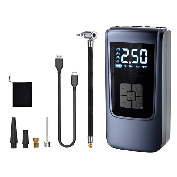 Tire Inflator Portable Air Compressor 150PSI, 7.4/12V Electric Bike ...