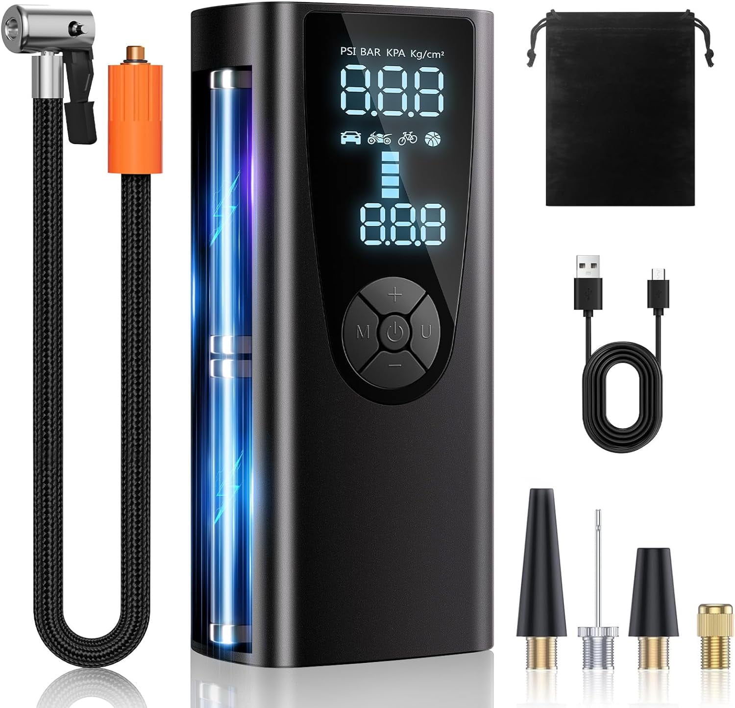 Tire Inflator Portable Air Compressor 150PSI Portable Air Pump for Car ...