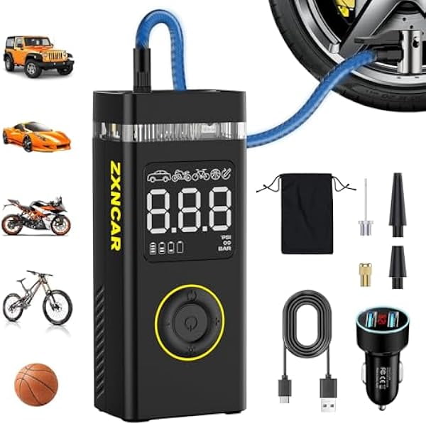 Tire Inflator Portable Air Compressor,150PSI20000mAh Pump for Car ...