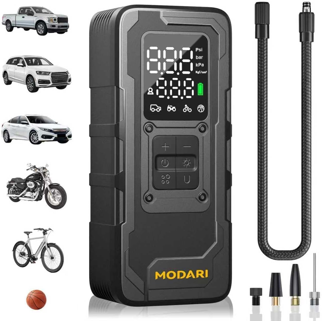 Tire Inflator Portable Air Compressor, Up to 160 PSI Car Tire Inflator ...