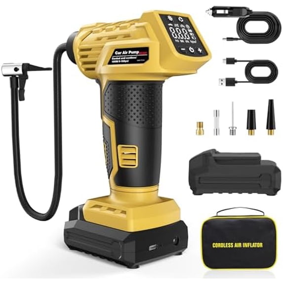Tire Inflator Portable Air Compressor, 160PSI Large Full-Screen display ...