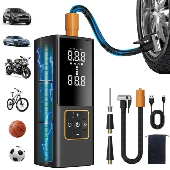 Cshidworld Tire Inflator Portable Air Compressor, 150 PSI & 6000mAh ...