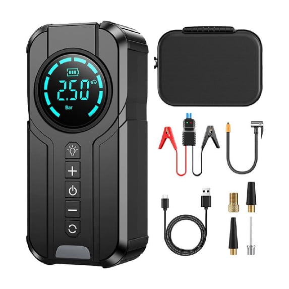 Tire Inflator Portable Air Compressor, 60W Portable Air Pumps, Accurate Pressure LCD Display,Car ...