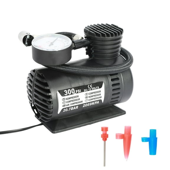 Tire Inflator Portable Air Compressor Pump for Car Tires-Car Accessories, 9.8Ft Cord-12V DC ...