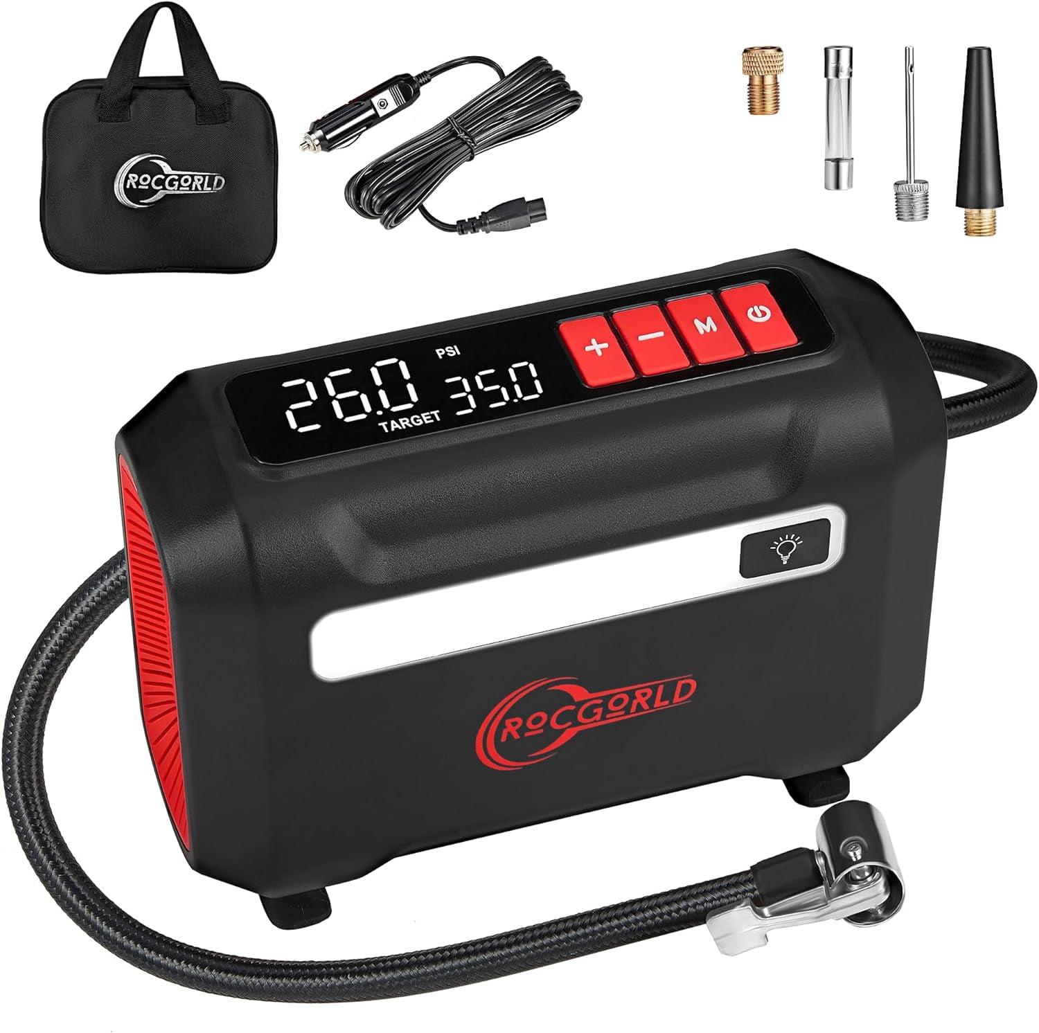 Tire Inflator Portable Air Compressor, DC 12V Air Compressor Portable ...