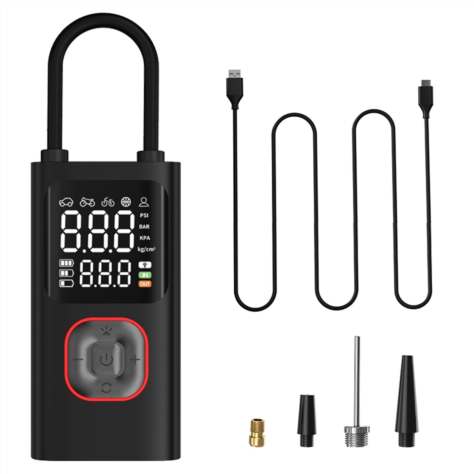 Tire Inflator Portable Air Compressor Portable Cordless Mini Air Pump ...