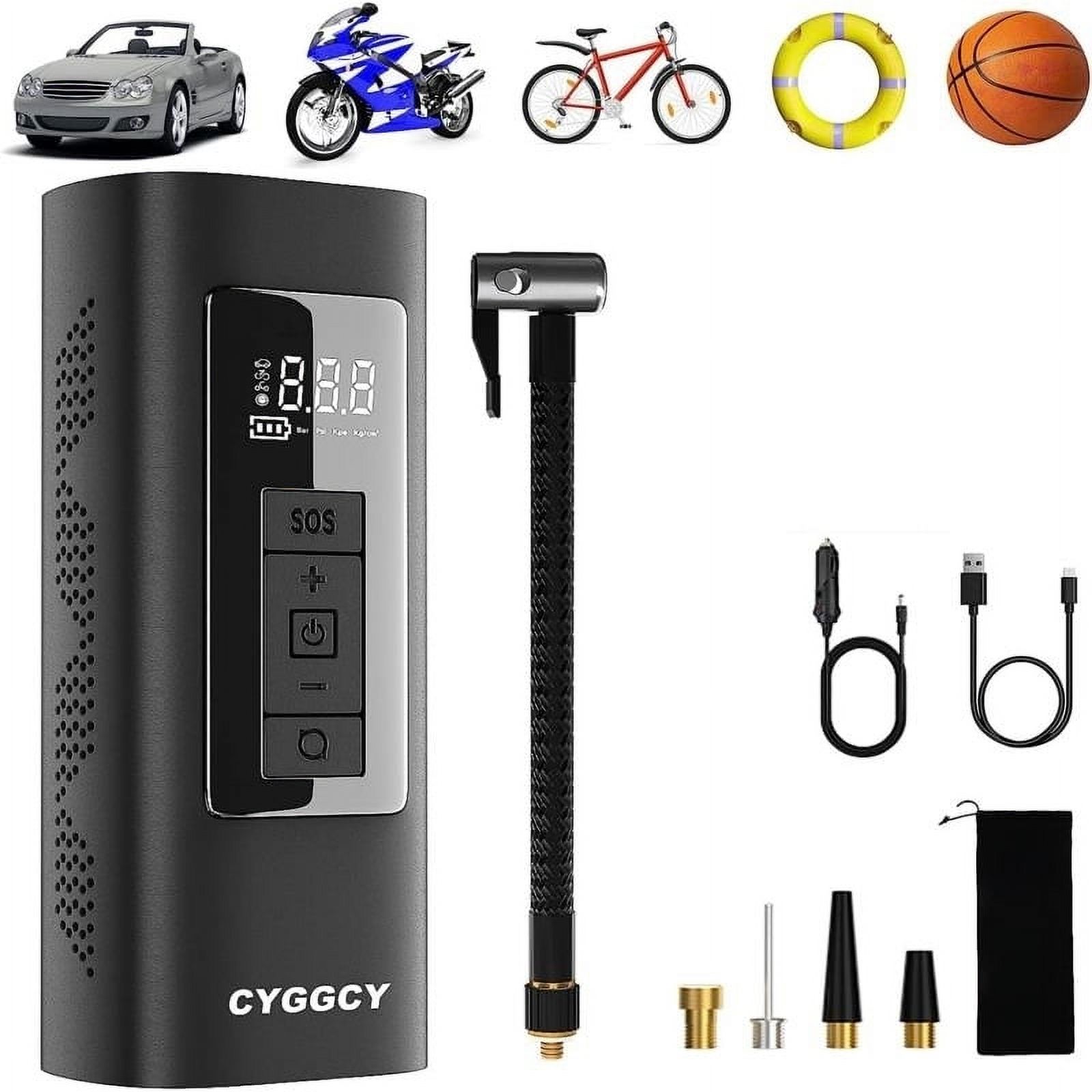 Tire Inflator Portable Air Compressor for Car Tires Compact Air Pump ...