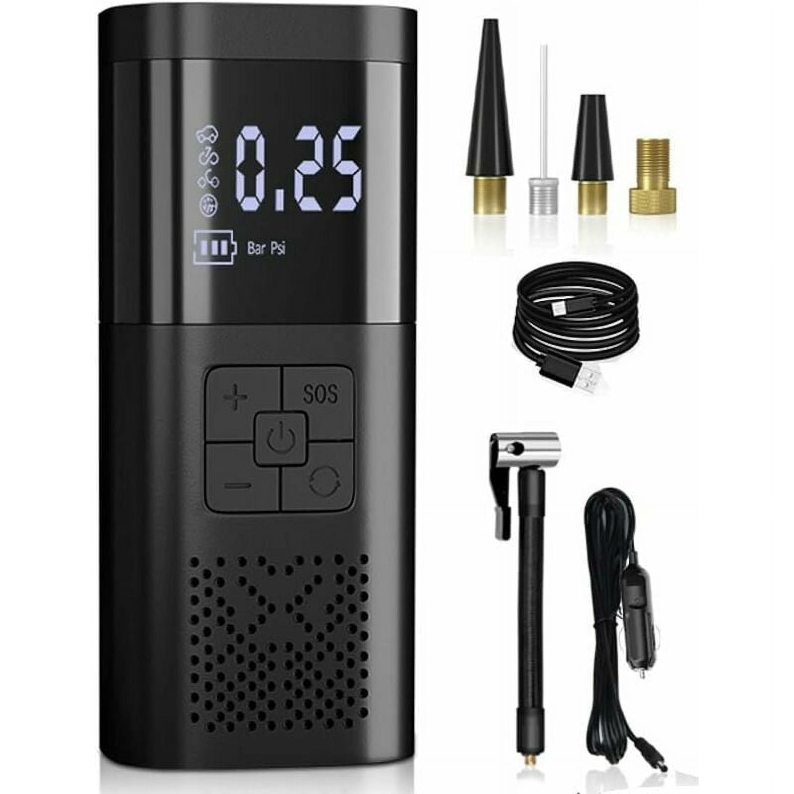 Tire Inflator With Digital Display: Portable Air Compressor, 6000mAh ...