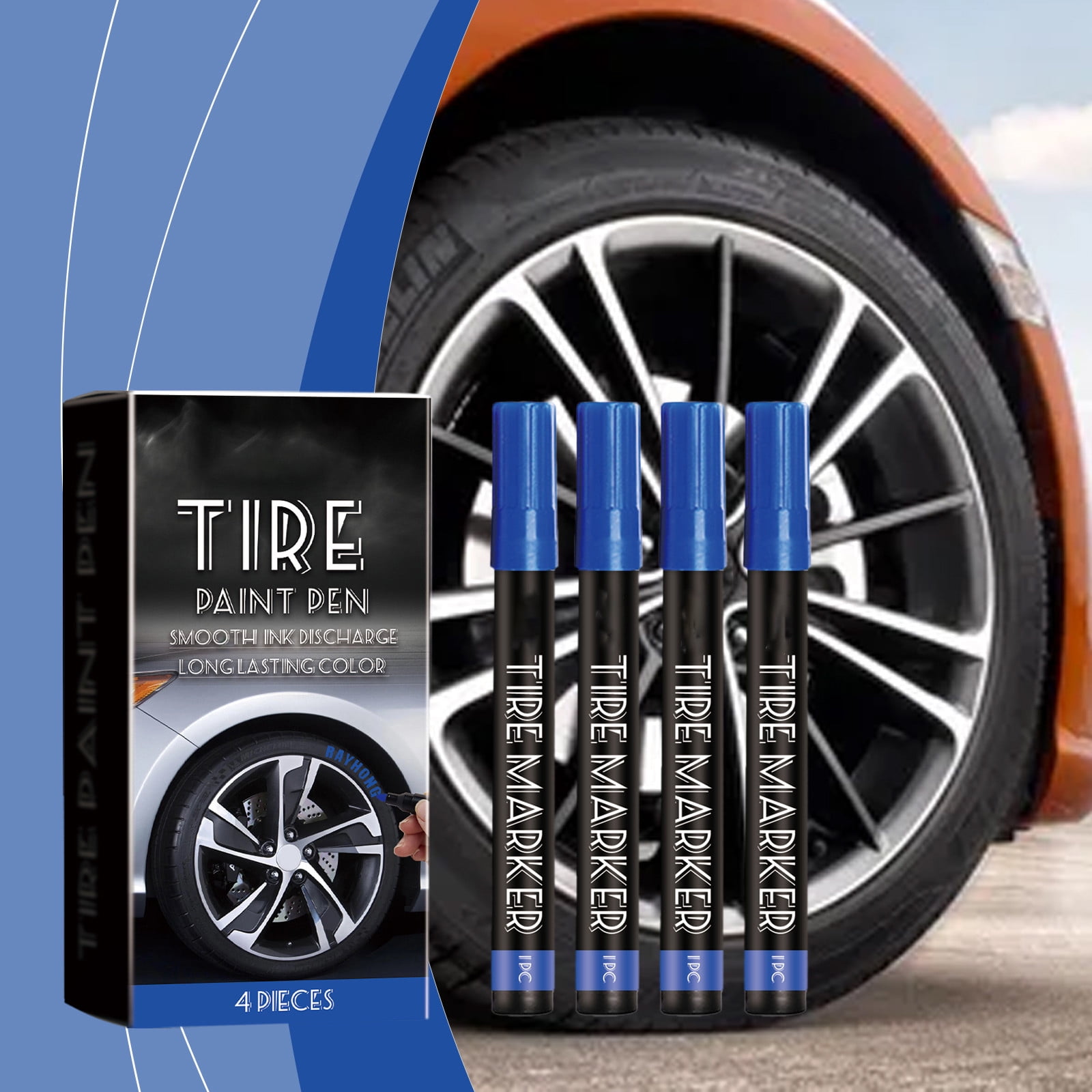 Tire Paint Marker for Car Tire Lettering,Waterproof Car Tire Paint Pen ...