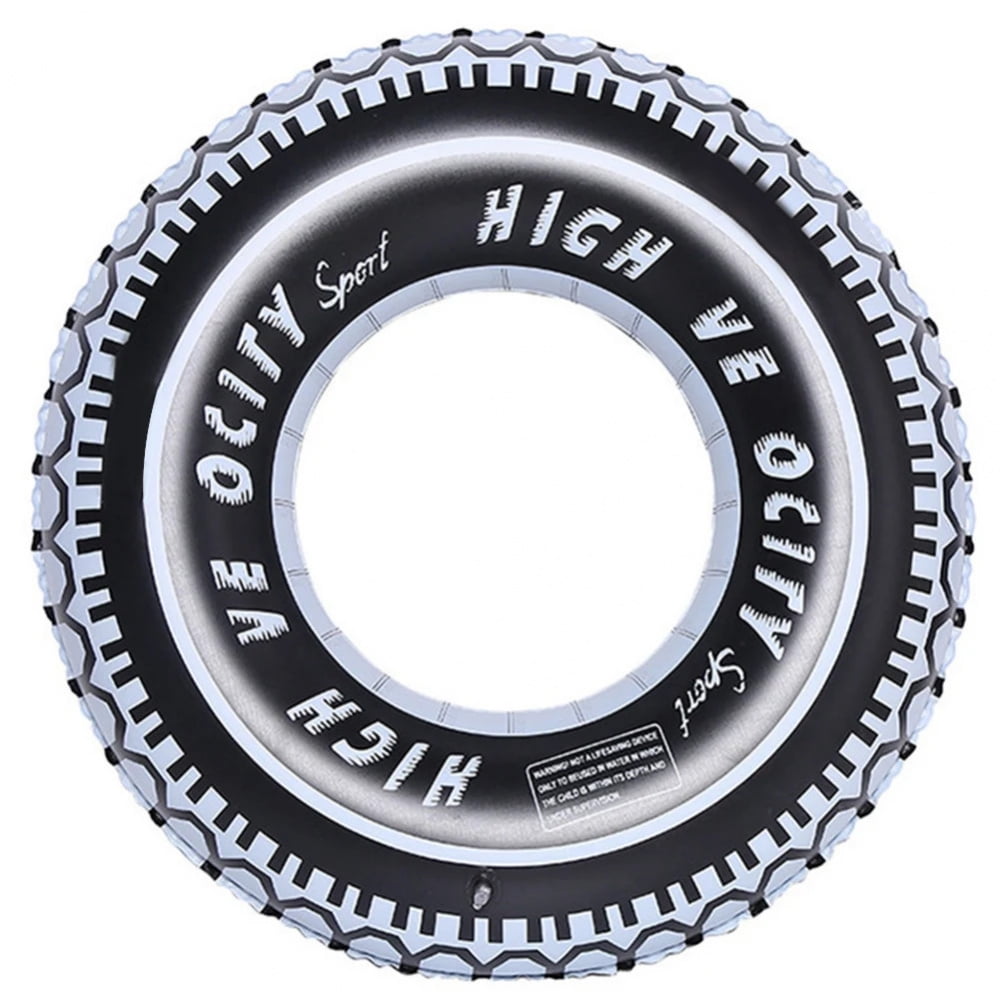 Tire Pattern Pool Floating Rings Leakproof Inflatable Swim Ring Swim ...