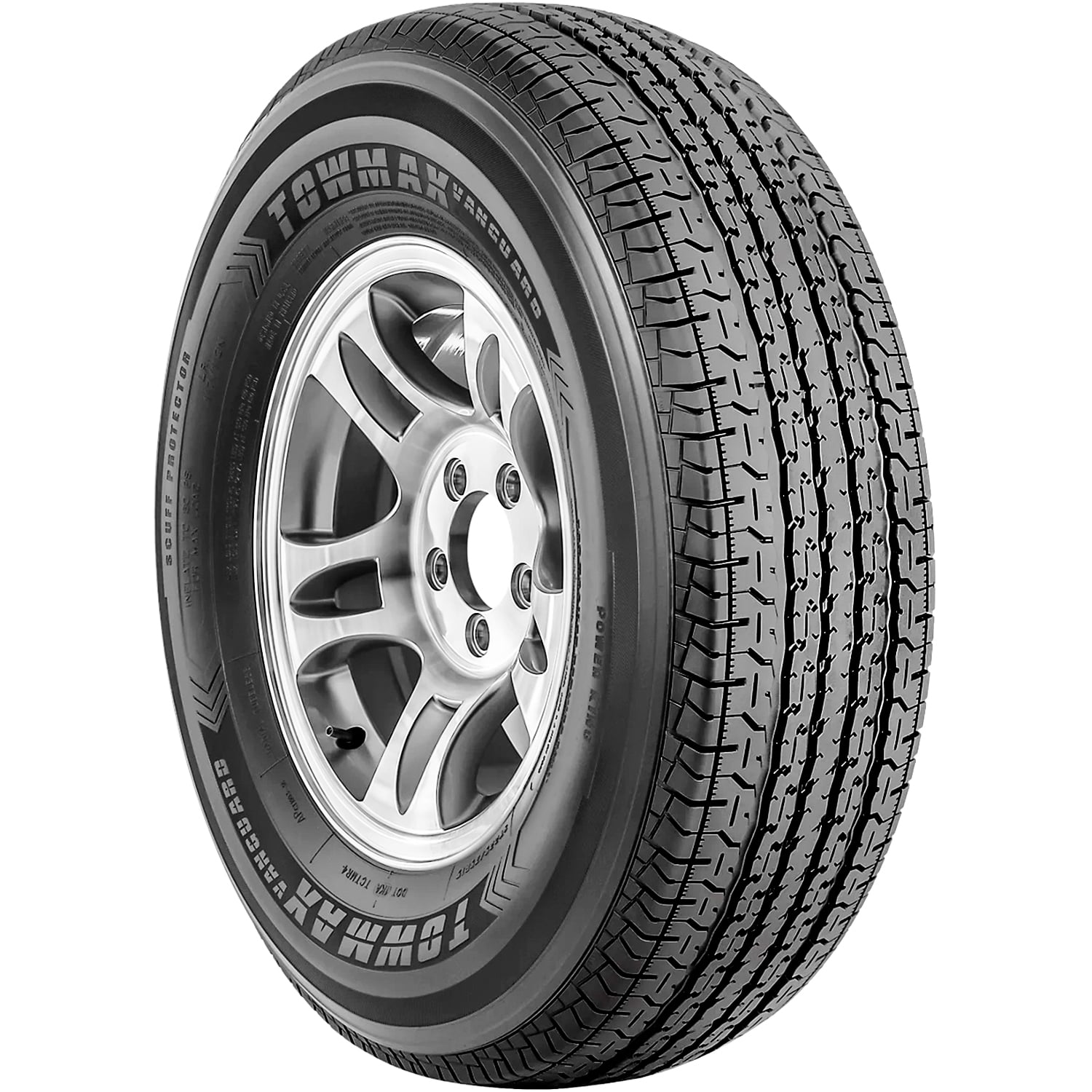 Tire Power King Towmax Vanguard ST 185/80R13 Load D 8 Ply Trailer ...