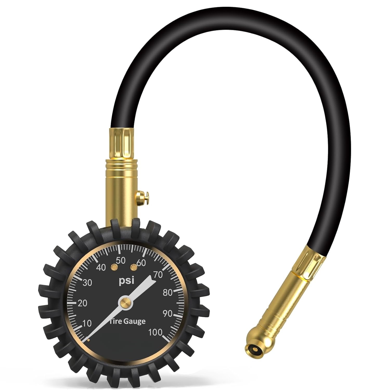 Tire Pressure Gauge (0-100 PSI) - Certified ANSI B40.1 Tire Gauge for ...