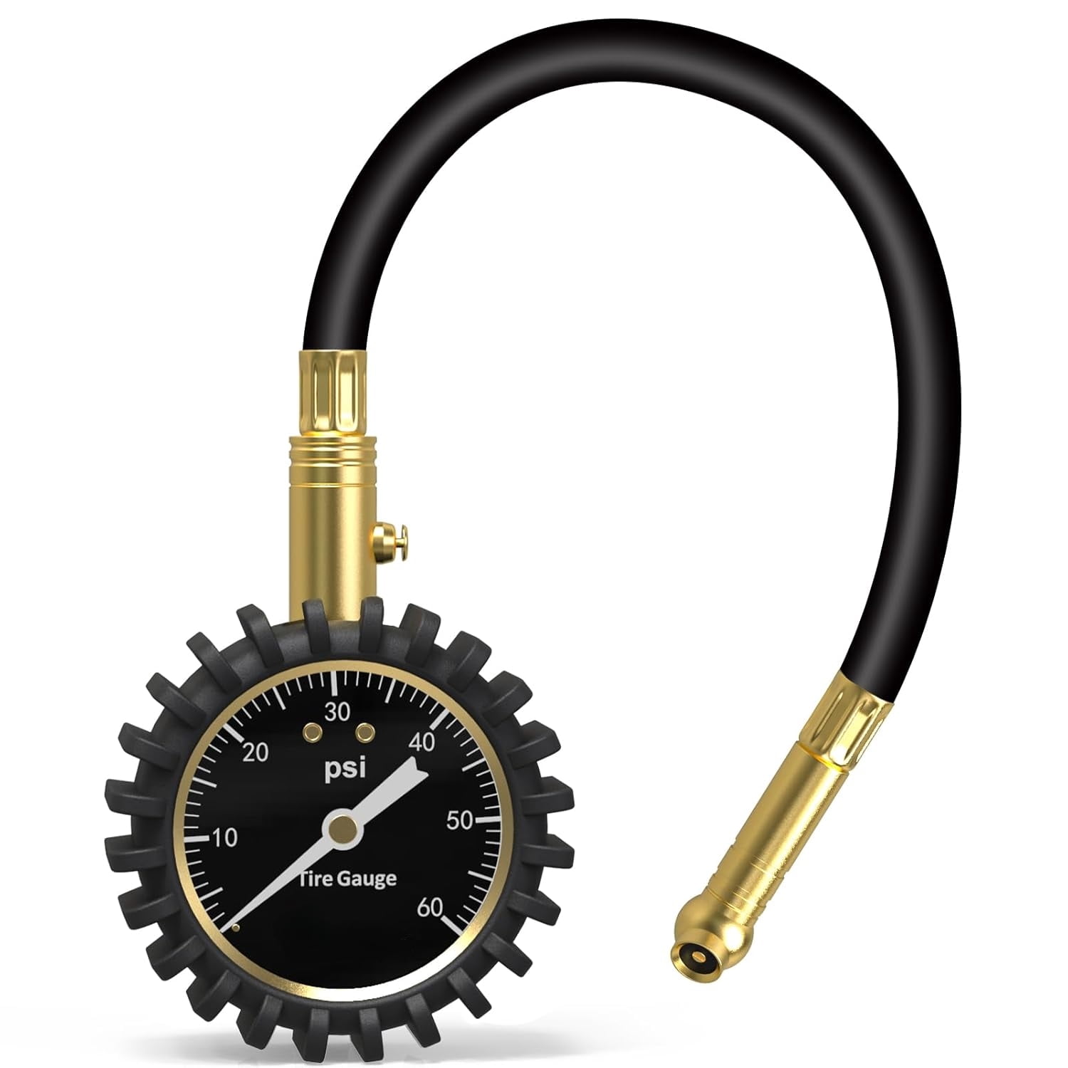 Tire Pressure Gauge (0-100 PSI) Heavy Duty, Certified ANSI Accurate ...