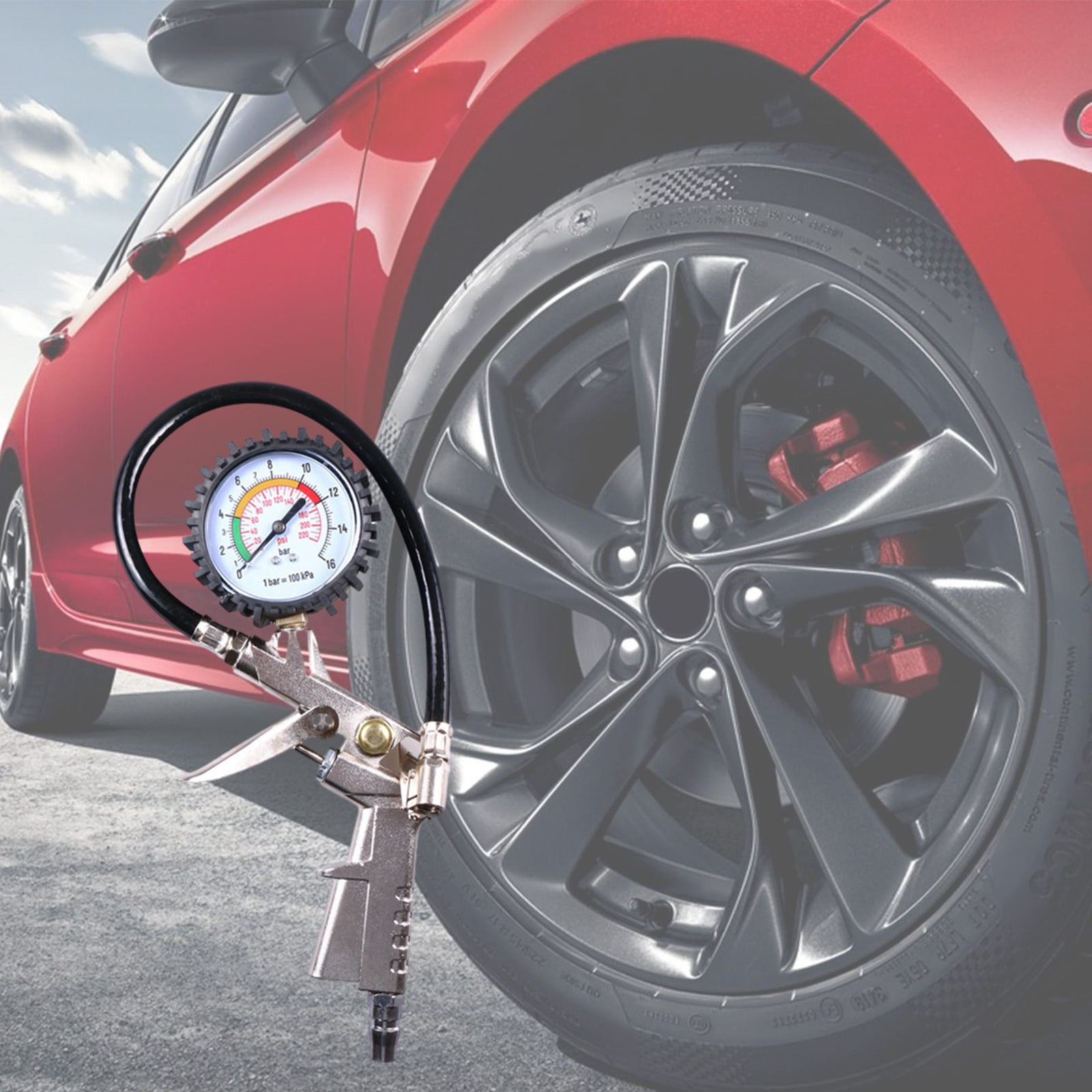Tire Pressure Gauge Inflatable Car Tire Pressure Monitoring Device ...