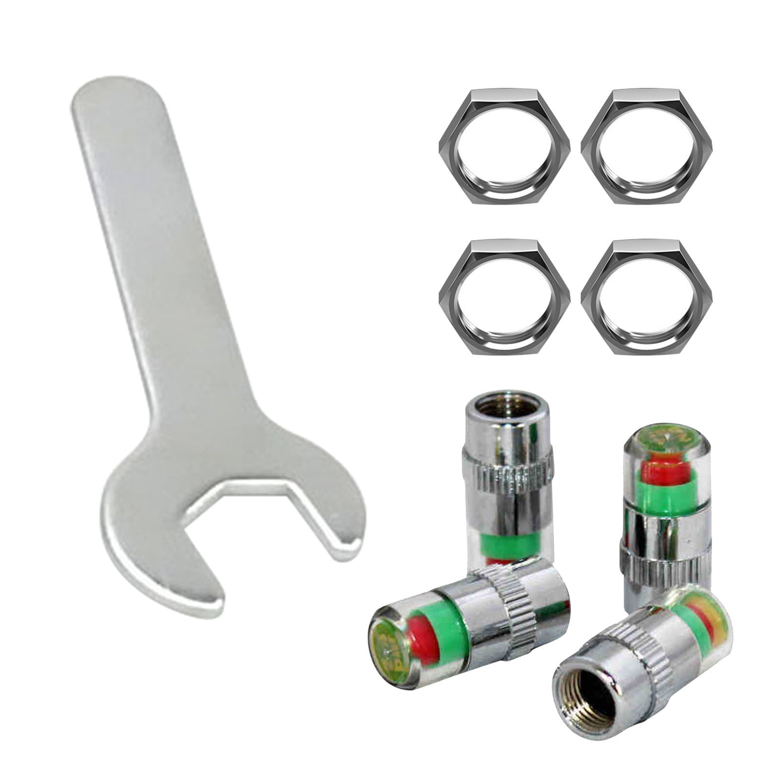 Tire Pressure Monitor 3 Color Eye Alarm Device Tire Pressure Caps Car ...