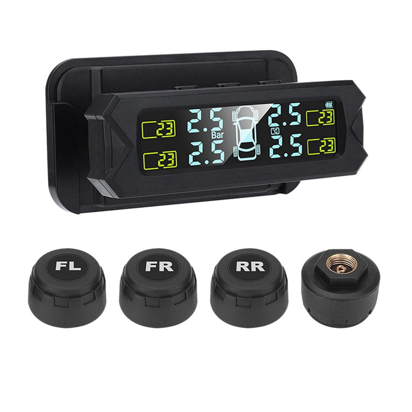 Tire Pressure Monitoring System Tpms on the Windshield Wireless Tire Pressure Monitor with 4 ...