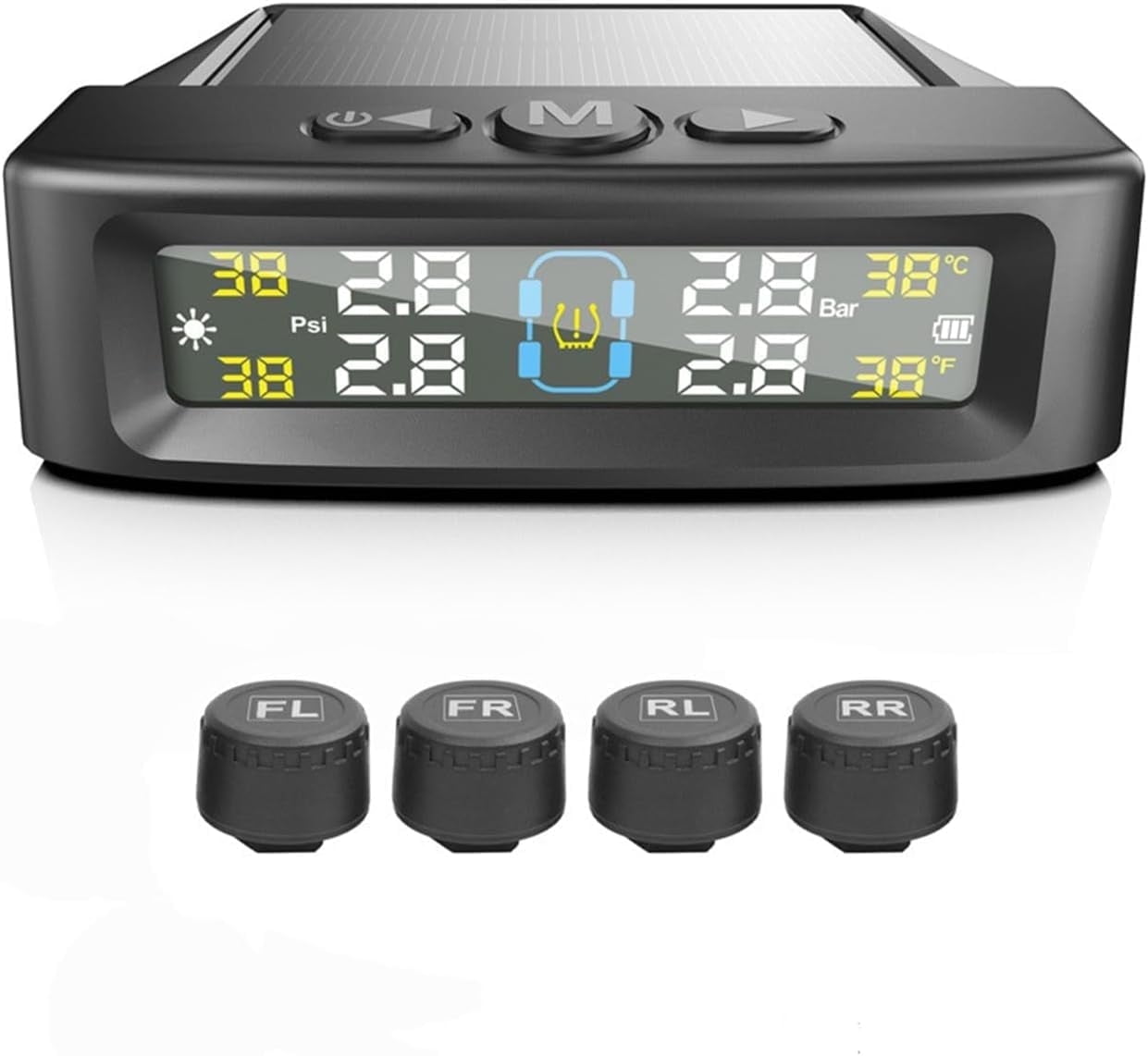 RV Tire Pressure Monitoring System, Tire Pressure Monitor with Solar ...