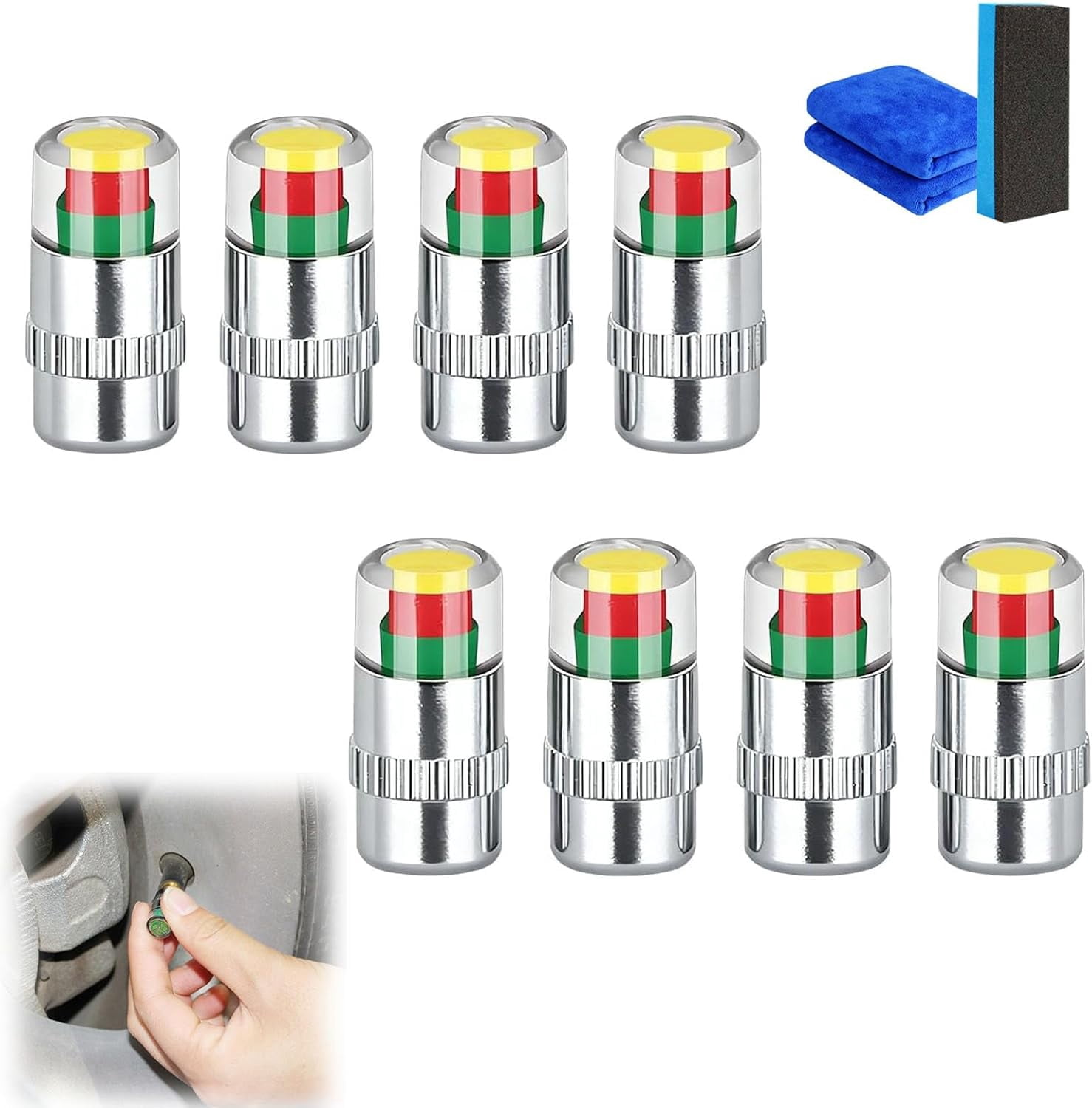 Tire Pressure Monitoring Valve, 36 PSI (2.4 Bar) Tire Pressure Sensor ...