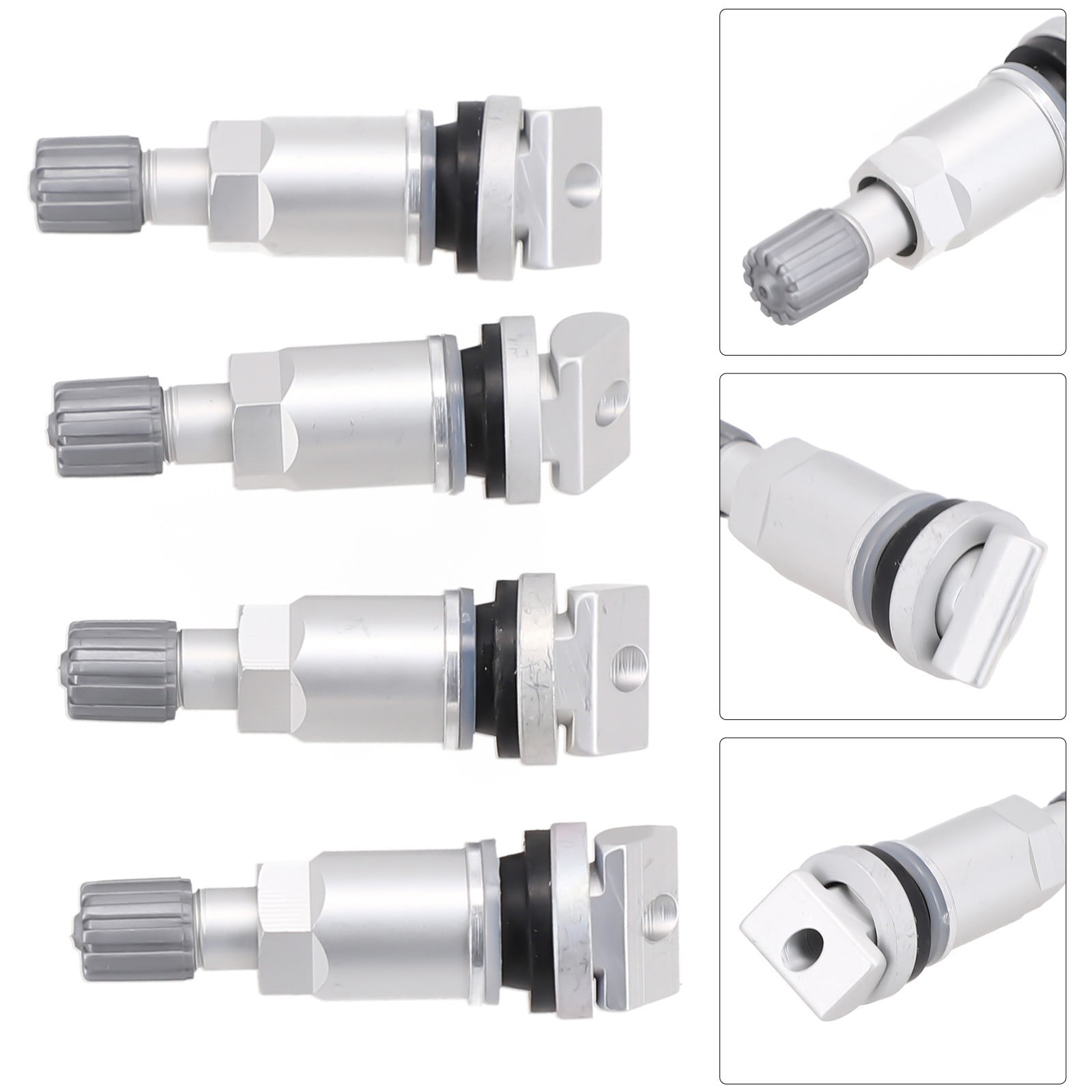 Tire Pressure Sensor Valve Repair Kit Part Replacement Silver TPMS Tire ...