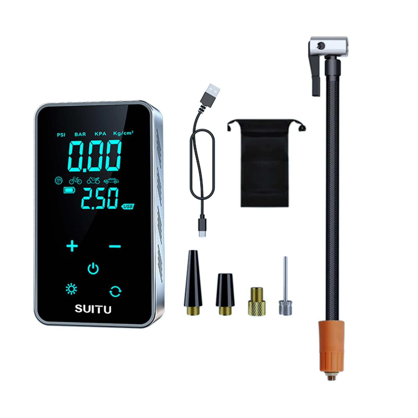 Tire Pump Car Air Pump 25L/Min Digital Display 7.4V Swimming Rings Fast ...