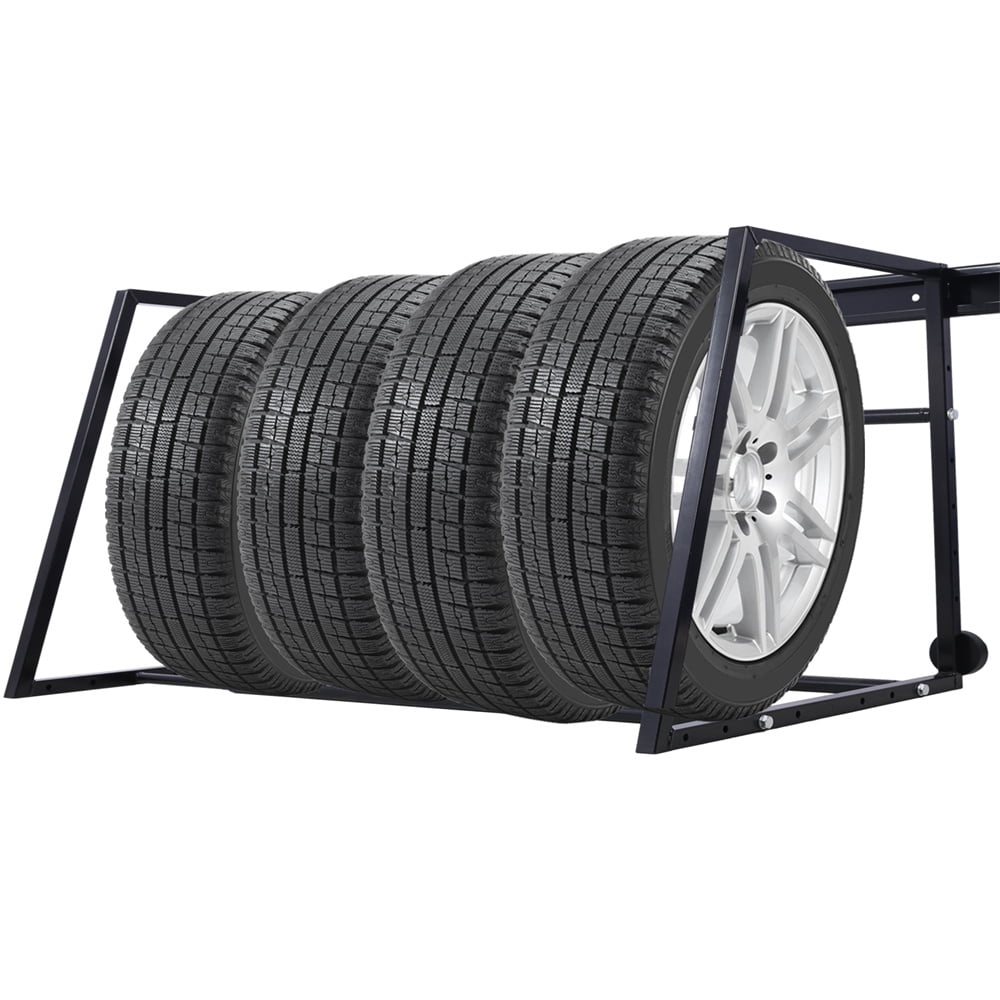 Tire Rack Wall Mount Adjustable 32"-58" Tire Storage Rack Wall Mount ...