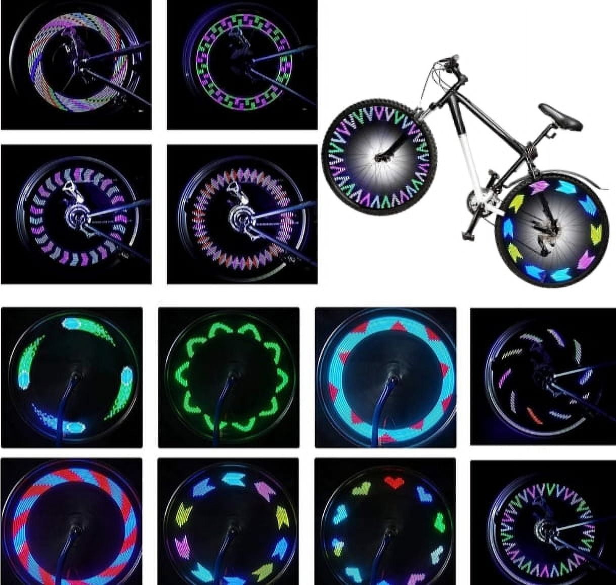Bike Wheel Lights - Waterproof LED Bicycle Spoke Lights Safety Tire ...