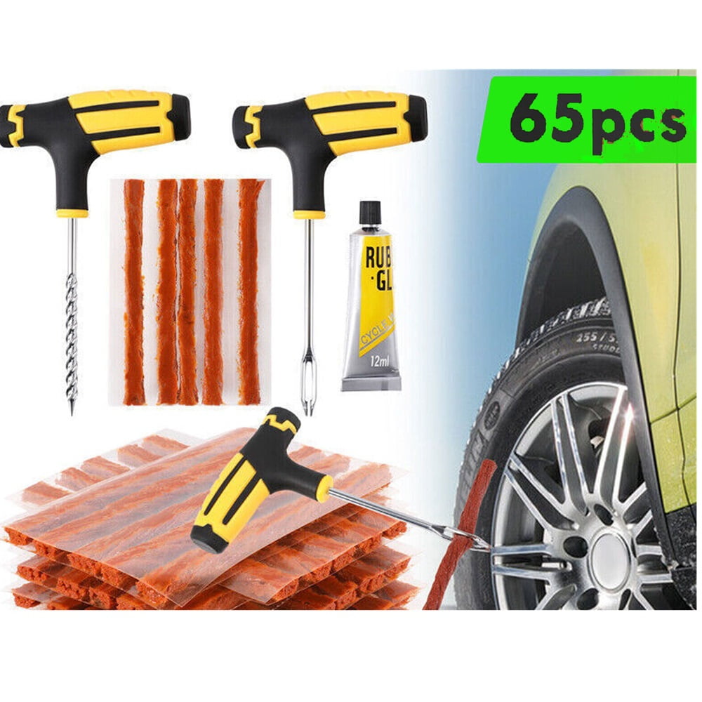 Tire Repair Kit DIY Flat Tire Fix Car Truck Motorcycle Plug Patch Home ...