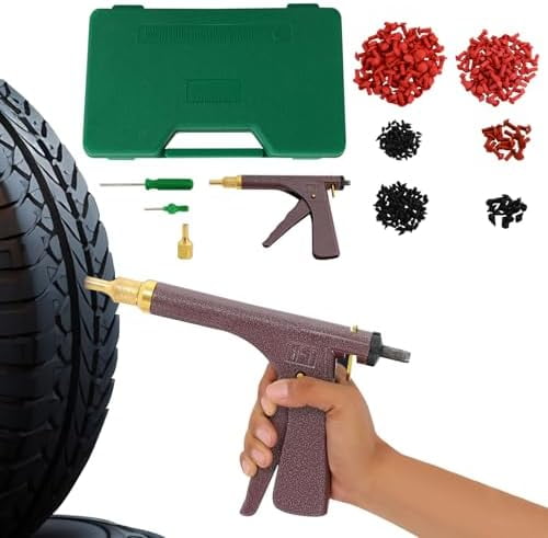 Tire Repair Kit with Mushroom Plugs,Tubeless Tire Puncture Repair Kit ...