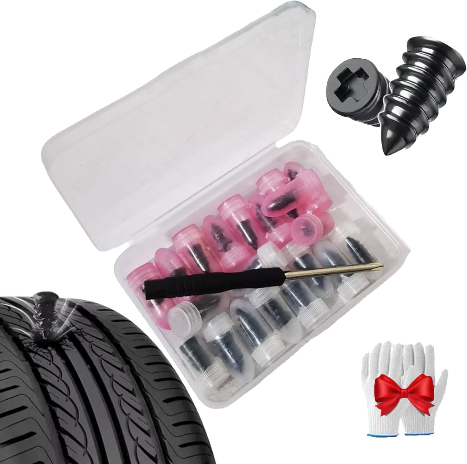 Tire Repair Rubber Nail, Vacuum Tire Mending Nail, Rubber Screw Tire ...