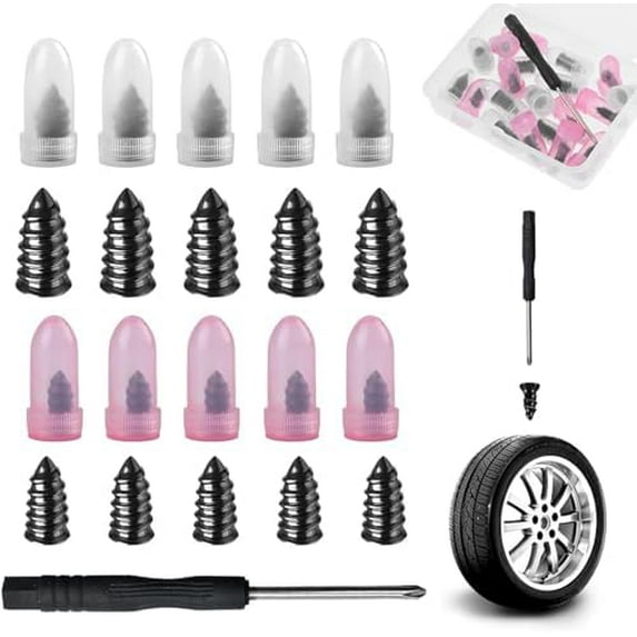 Tire Repair Rubber Nails Kit with 2 Sizes, 2026 New Vacuum Tire Repair ...