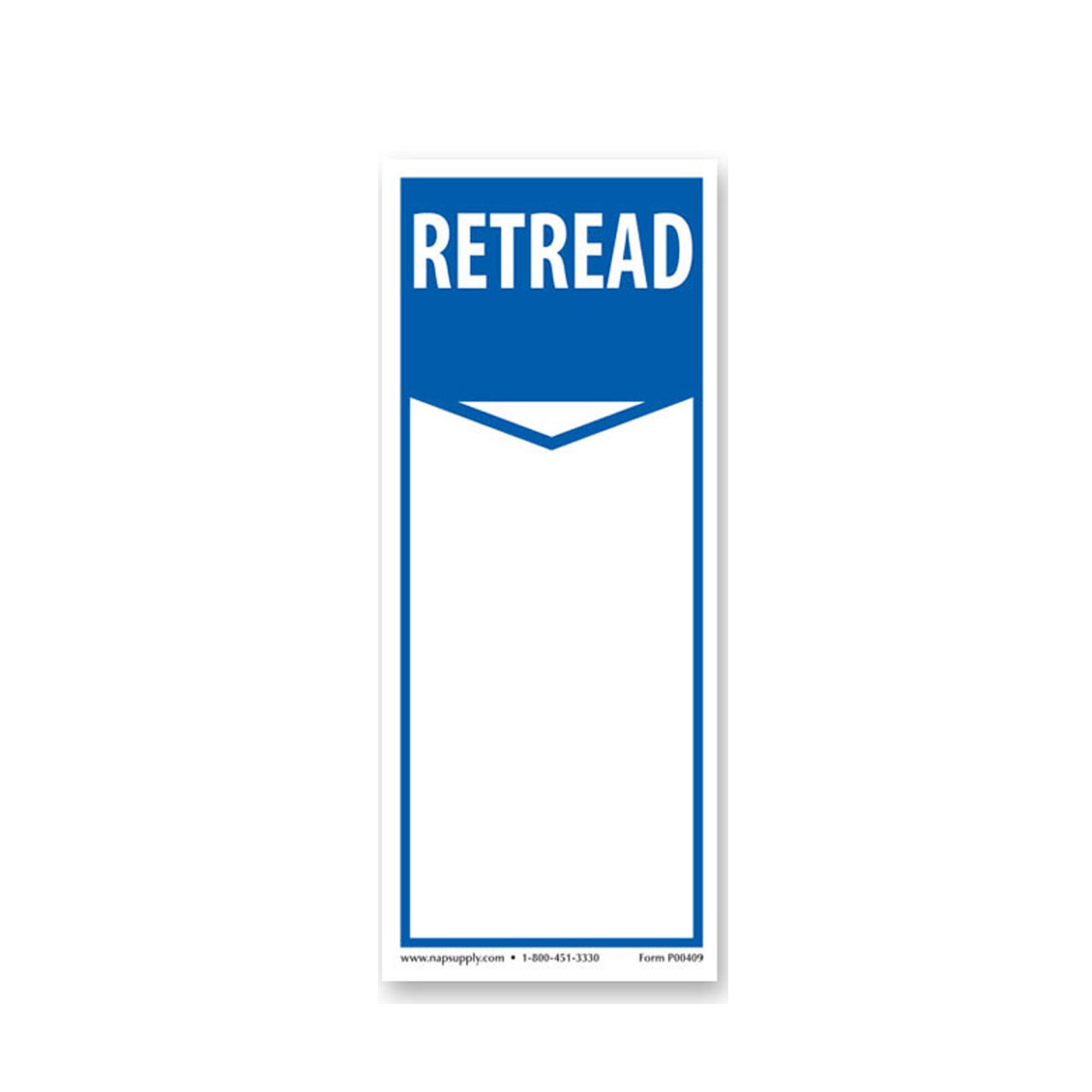 Tire / Retread Label - Roll of 250 Blue and White Stickers - Walmart.com