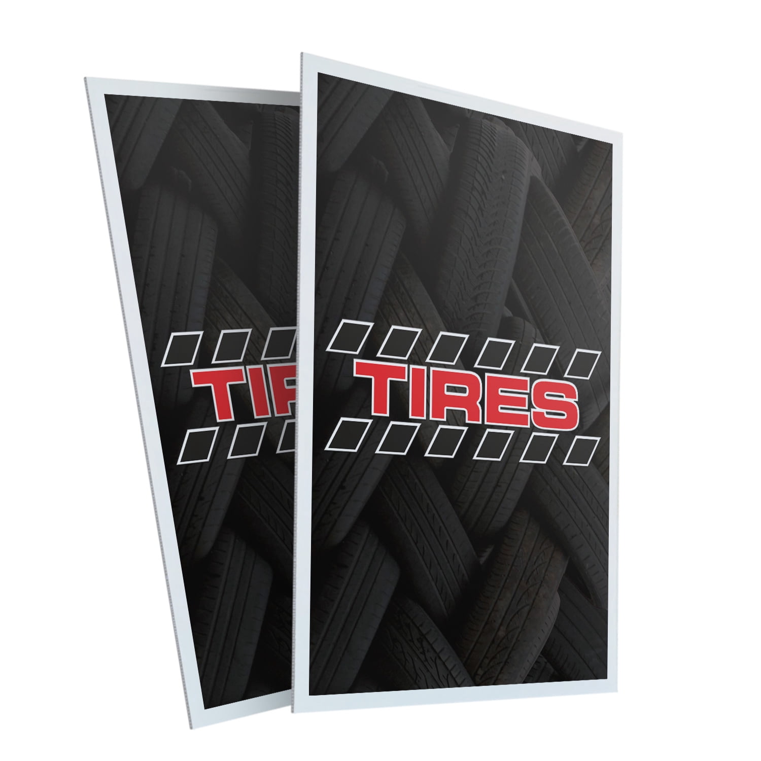Tire Sale (2-Pack) 24 Inch x 36 Inch Plastic Signs | Sign Insert 4mm ...