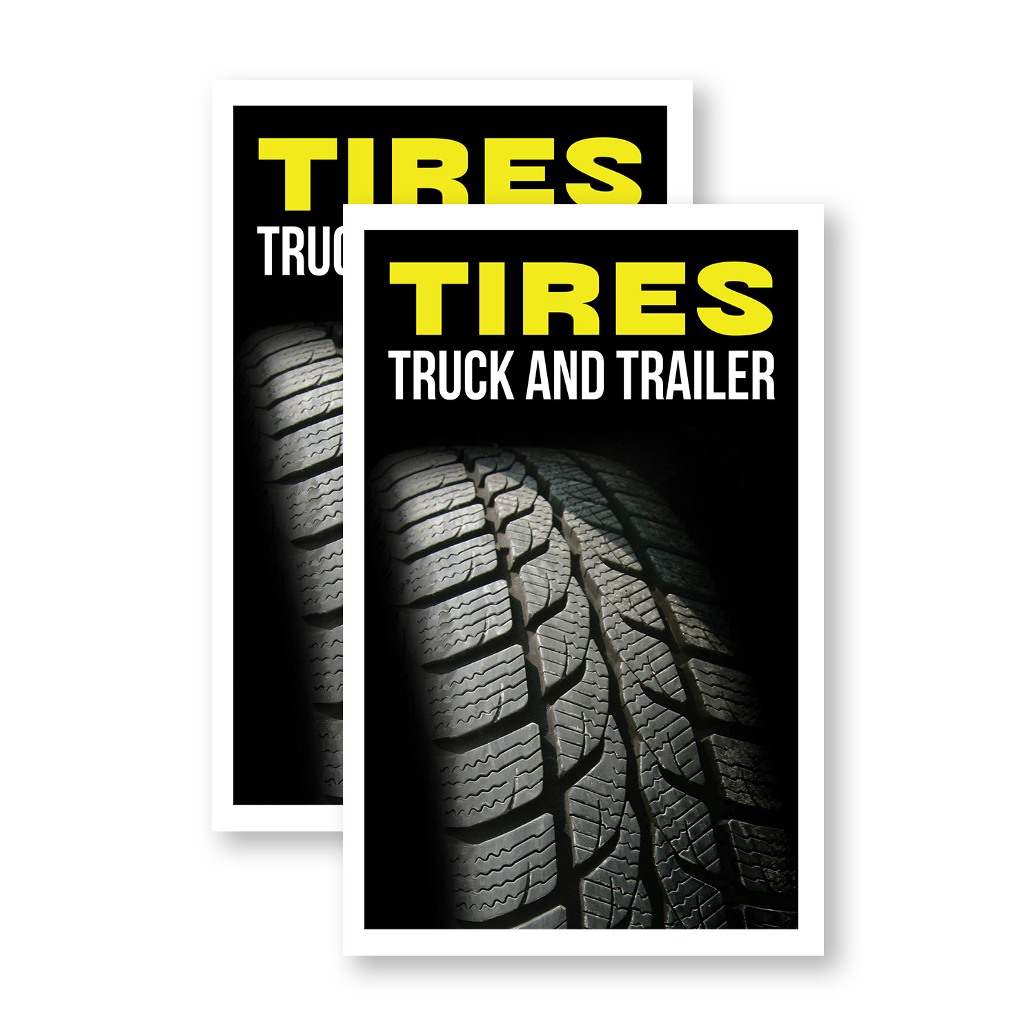 Tire Sale (2-Pack) 24 Inch x 36 Inch Vinyl Decals | Sign Insert Peel ...