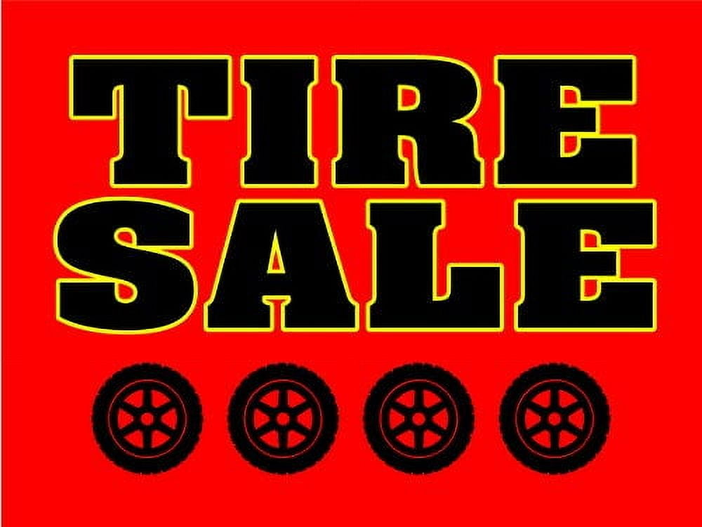 Tire Sale | Full Color Sidewalk Display Sign Board with Metal Ground ...