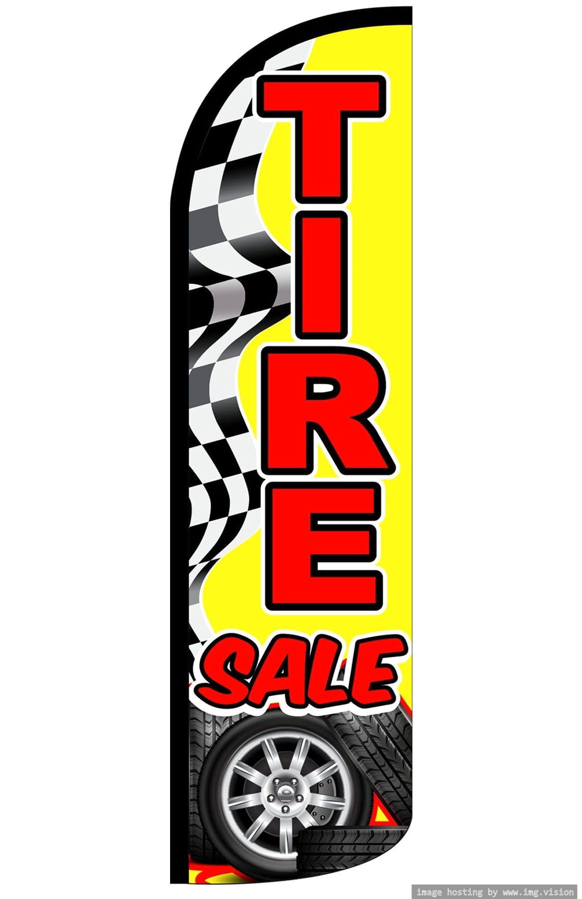 Tire Sale Windless flag With Pole Advertisement /Business Flags ...