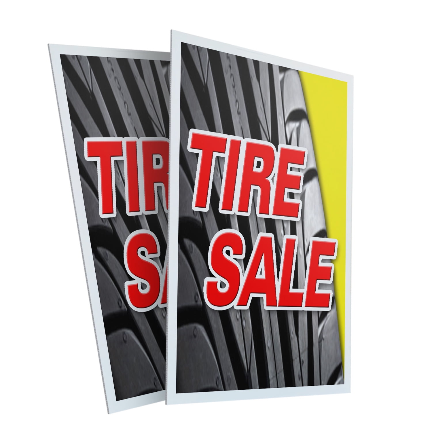Tire Sale1 (2-PACK) 24" x 36" Plastic Signs | Sign Insert 4mm ...