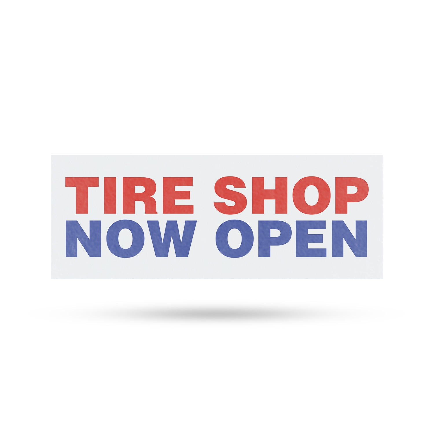 Tire Shop Now Open Vinyl Decal 36 Inch x 14 Inch Weatherproof Heavy ...
