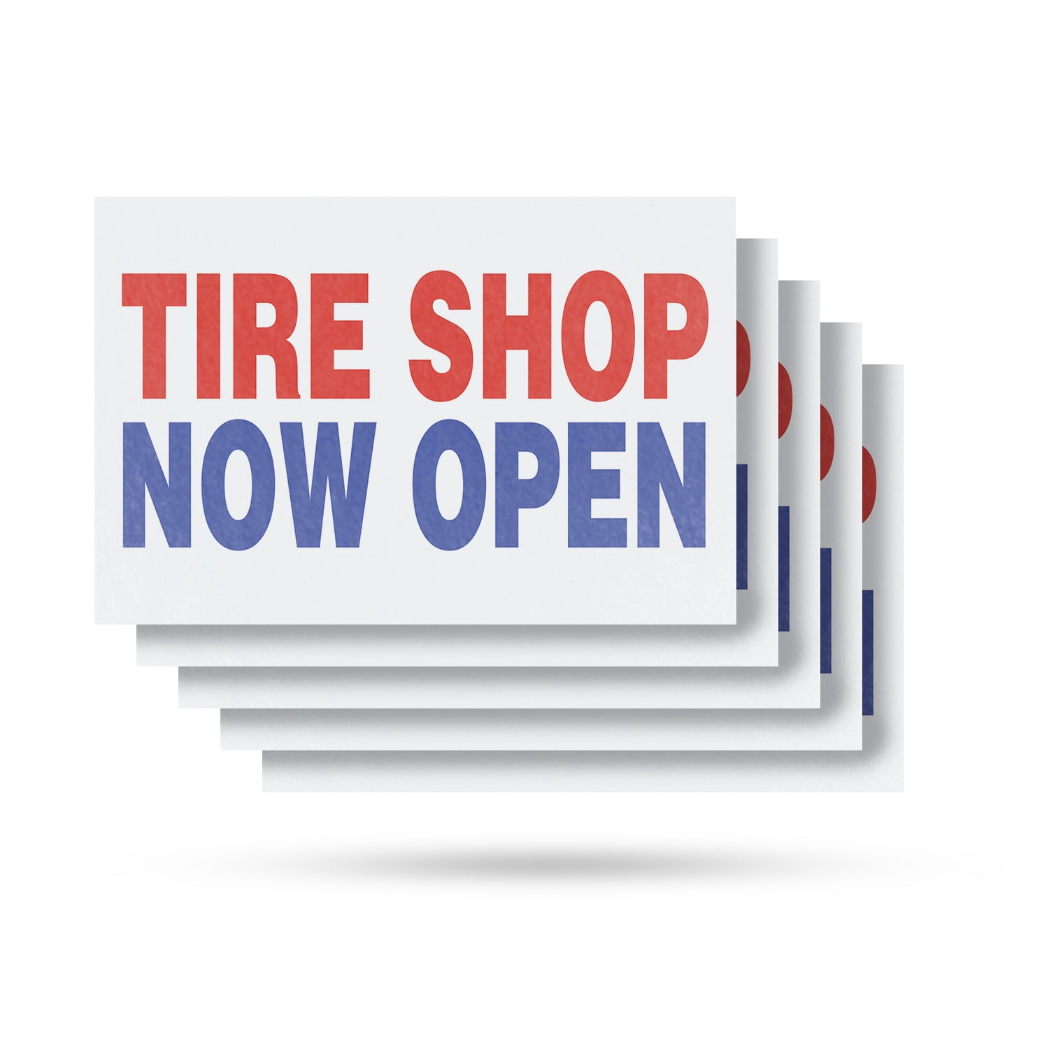 Tire Shop Now Open Vinyl Decal 5 Pack of 24 Inch x 36 Inch Weatherproof ...
