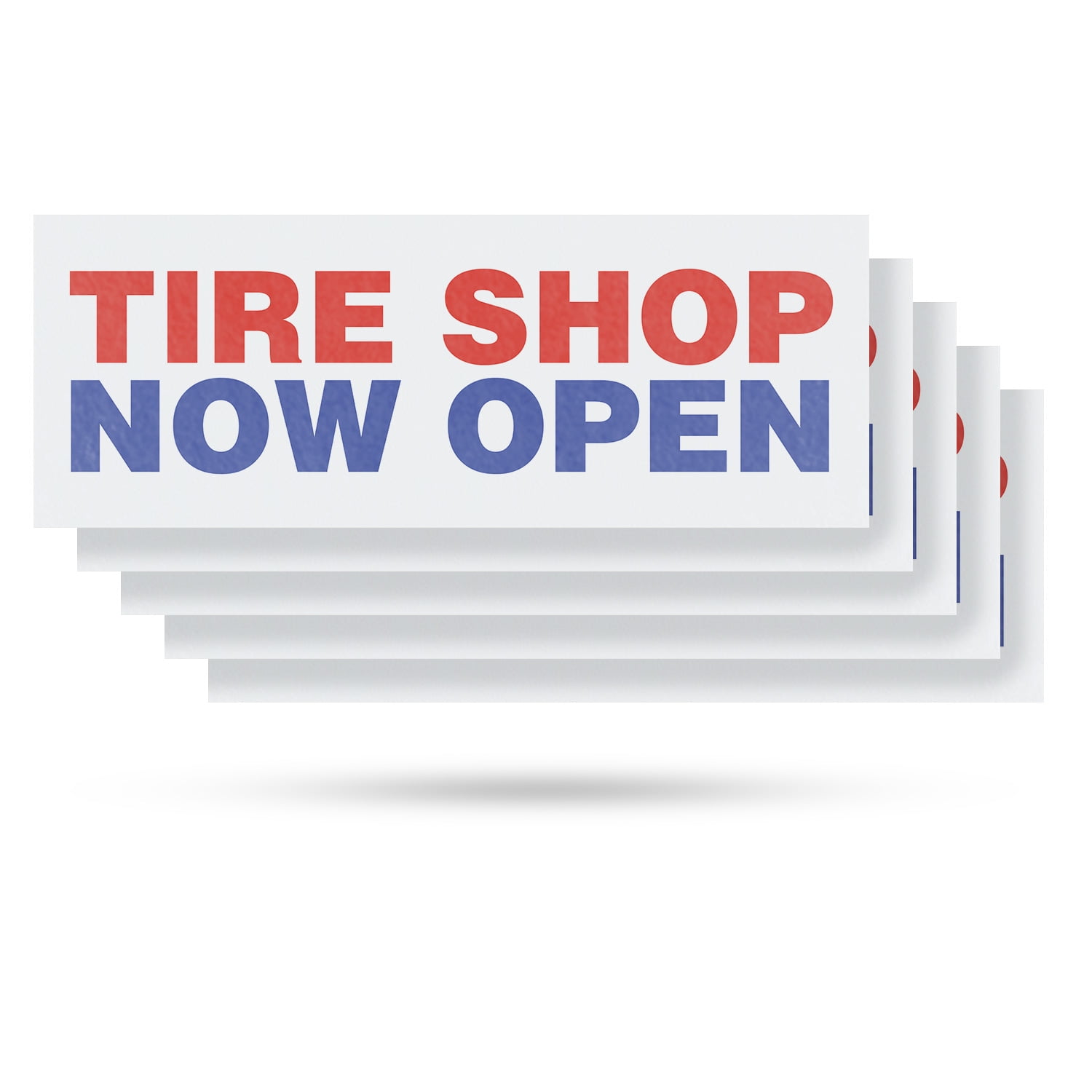 Tire Shop Now Open Vinyl Decal 5 Pack of 24 Inch x 9 Inch Weatherproof ...