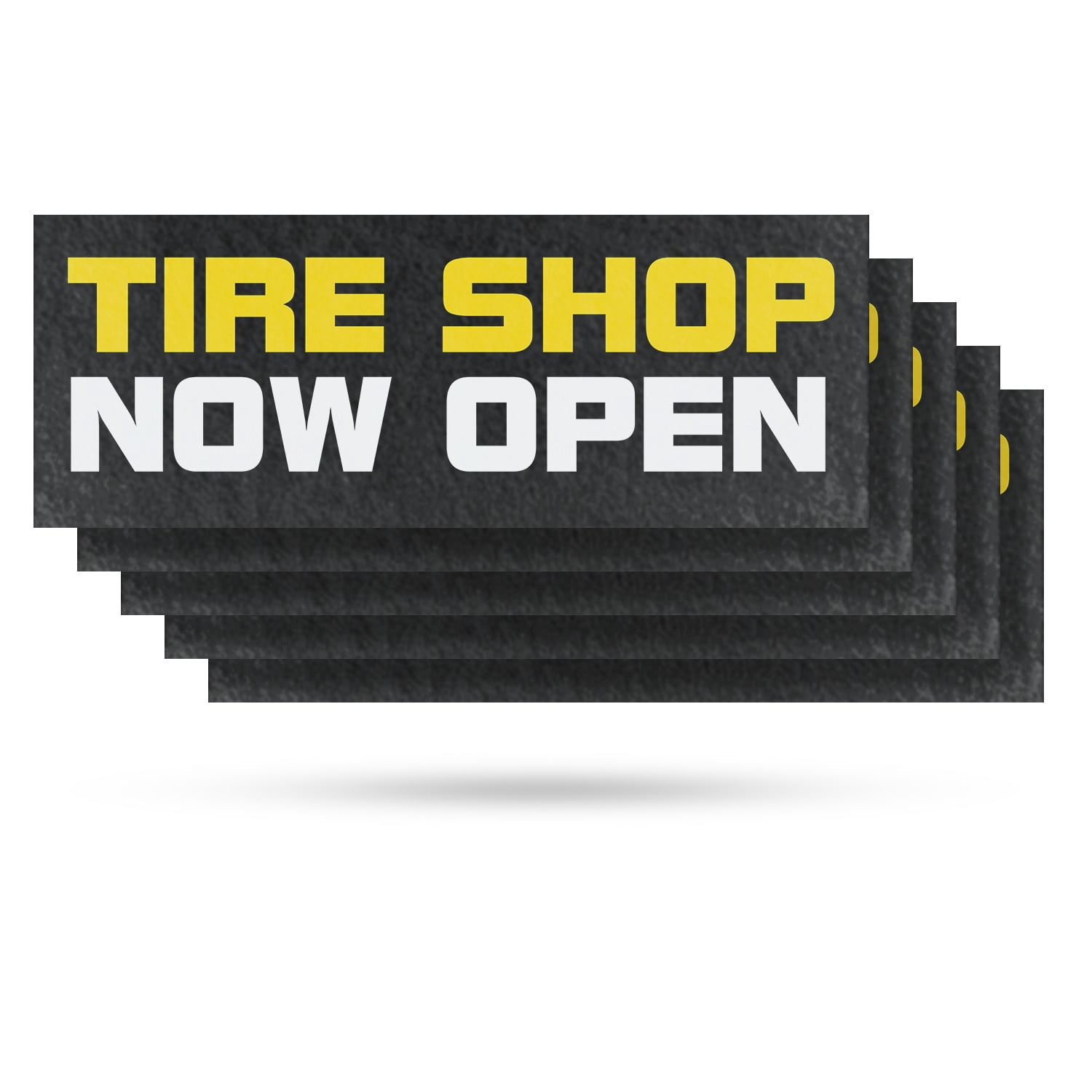 Tire Shop Now Open Vinyl Decal 5 Pack of 24 Inch x 9 Inch Weatherproof ...