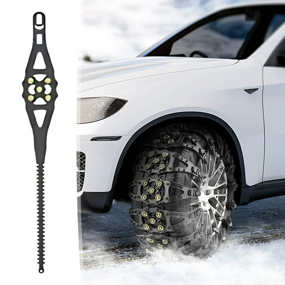 Tire Snow Chains for Cars 1-Pack – Universal Fit 85cm x 10cm, Heavy ...