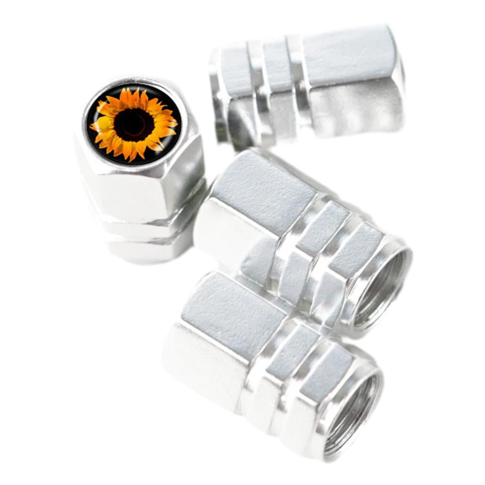 Tire Stem Caps | Air Caps Cover Tire Valve Cap Set | Sunflower Car Tire ...