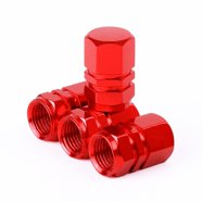 CENL 4Pcs Car Tire Valve Stems Cap Knurling Style Tire Valve Cap ...