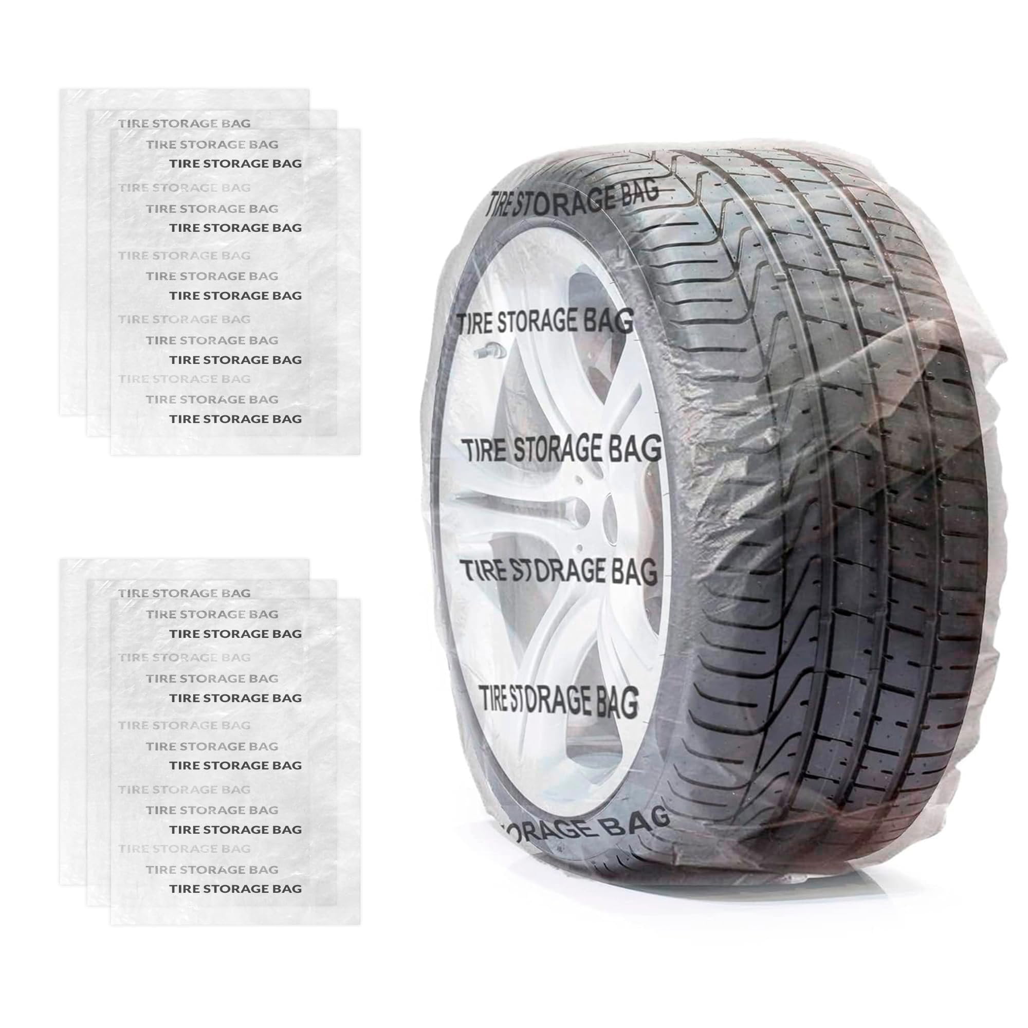Tire Storage Bags, 24 x 12 x 40 Inch. 200 Pack 1.5 Mil PE Tire Storage ...
