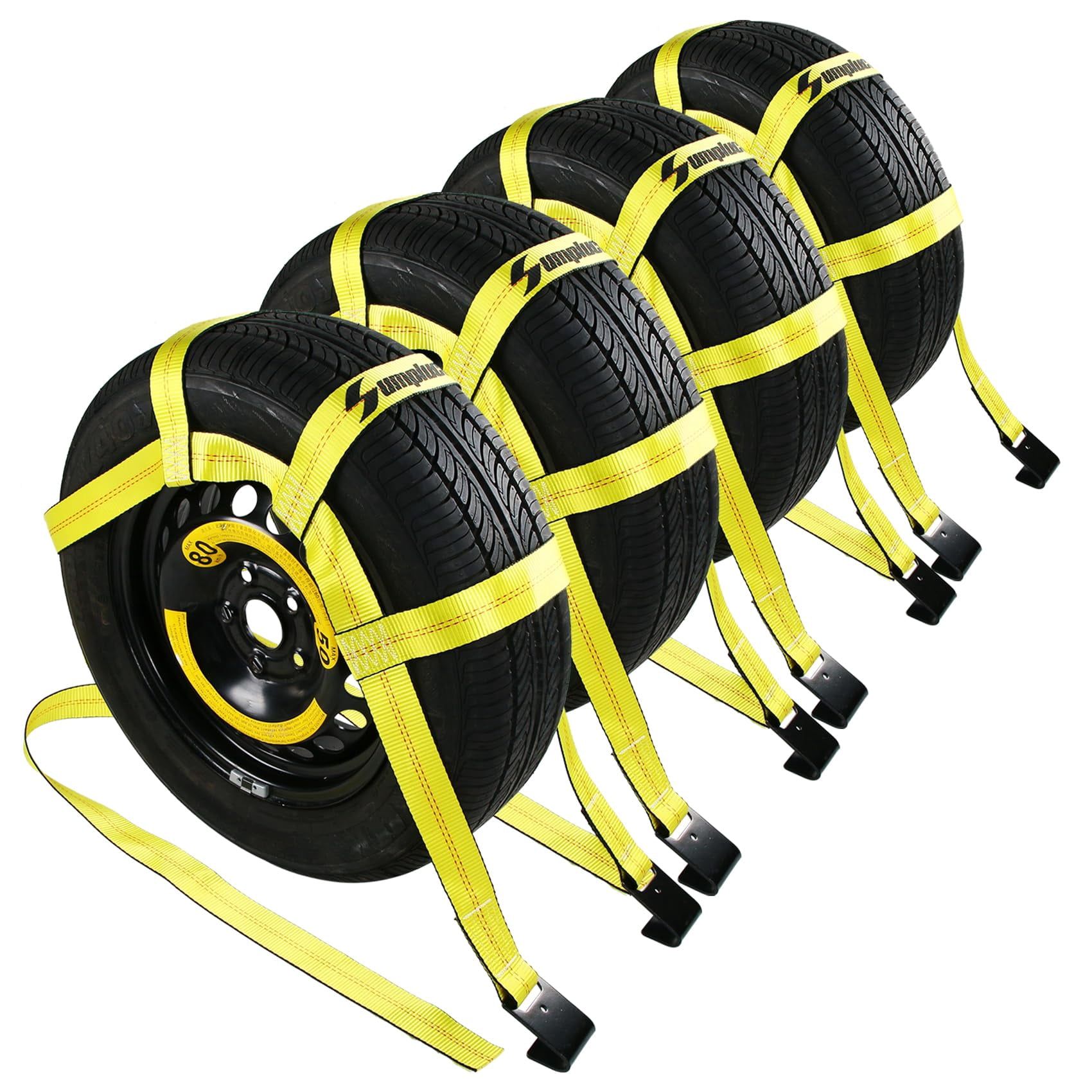 Tire Straps for A Car Trailer Tow Dolly Straps with Flat Hook 14"-19 ...