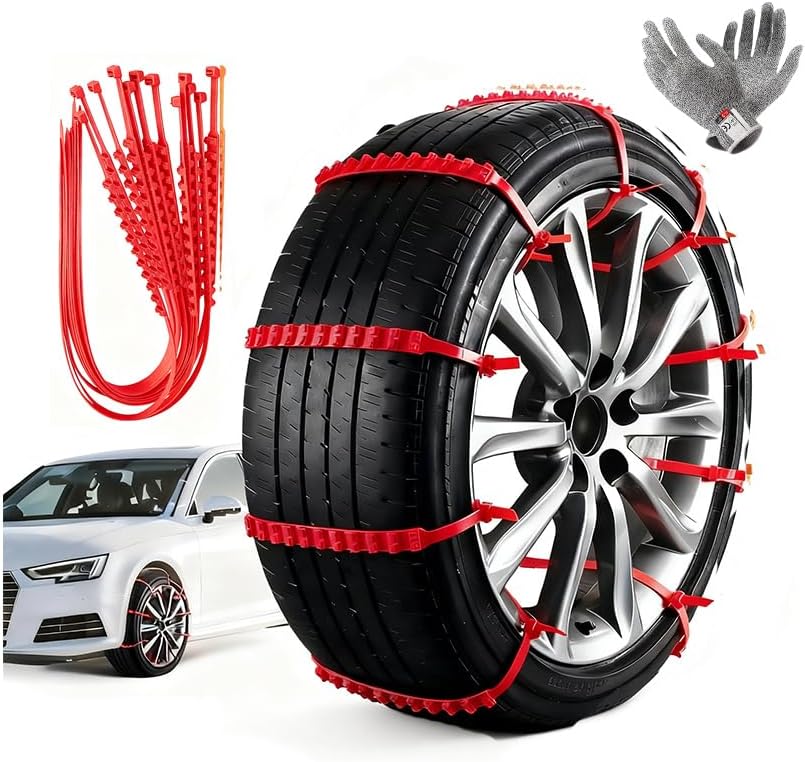 Tire Traction Straps, 20/30/40-Pack – Zip-Tie Snow & Mud Chains for Car ...