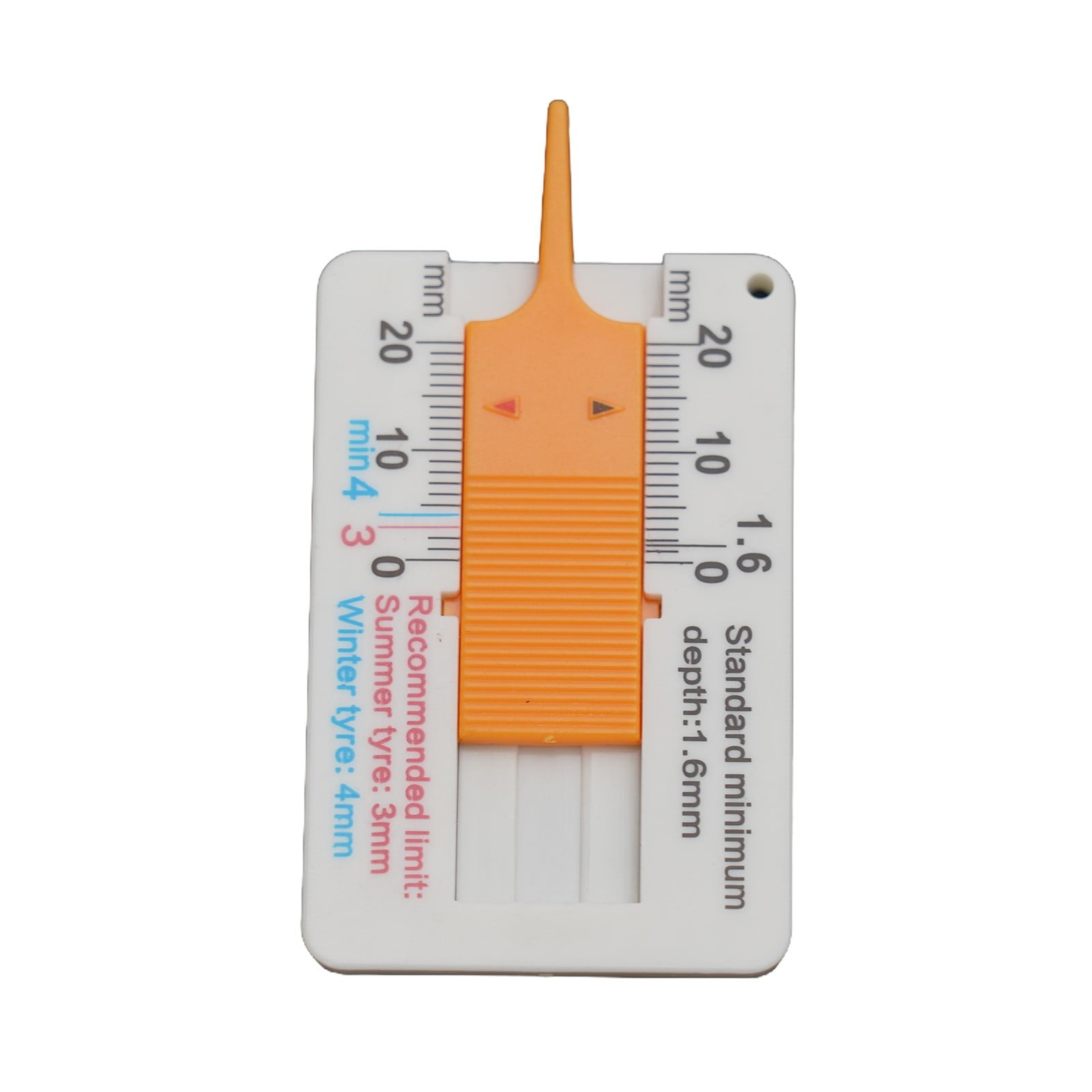 Tire Tread Depth Gauge 0-20MM Vernier Caliper Ruler - Plastic Pocket ...