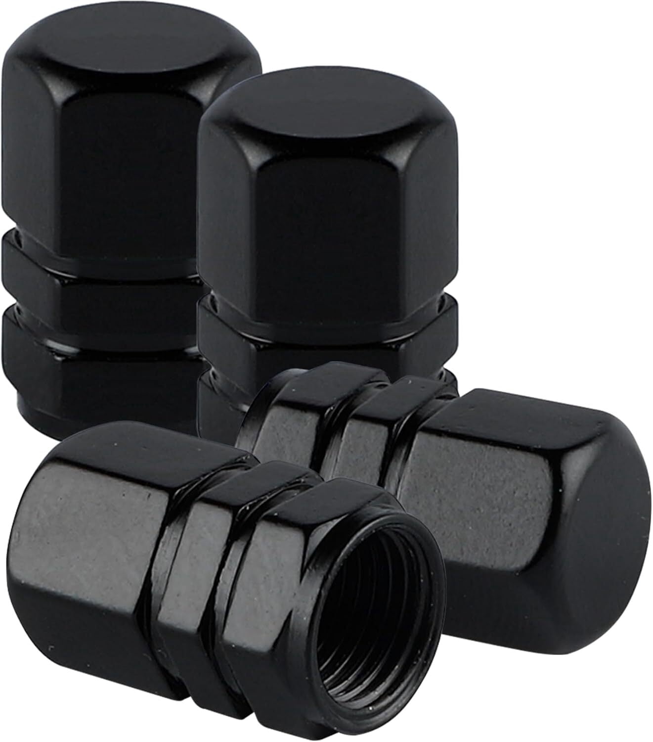 Tire Valve Caps,Valve Stem Caps with Rubber Gasket, Tire Cap,4 Pack ...