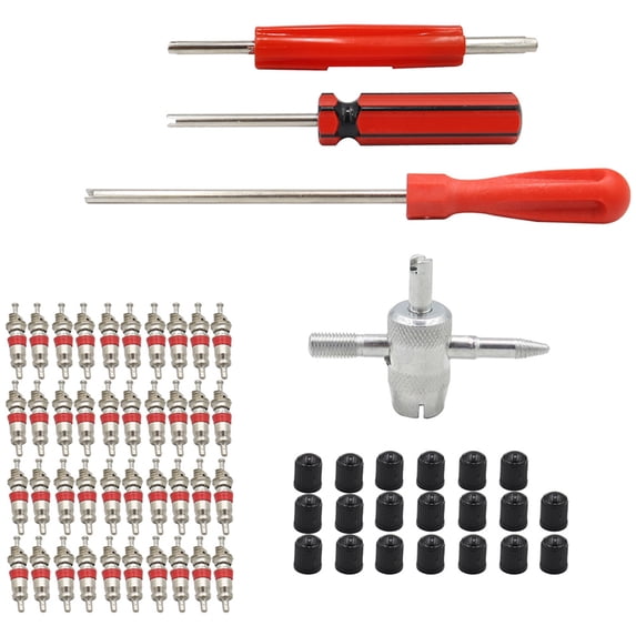 Tire Valve Core Valve Stem Remover Tire Valve Caps Leak Tested Valve ...