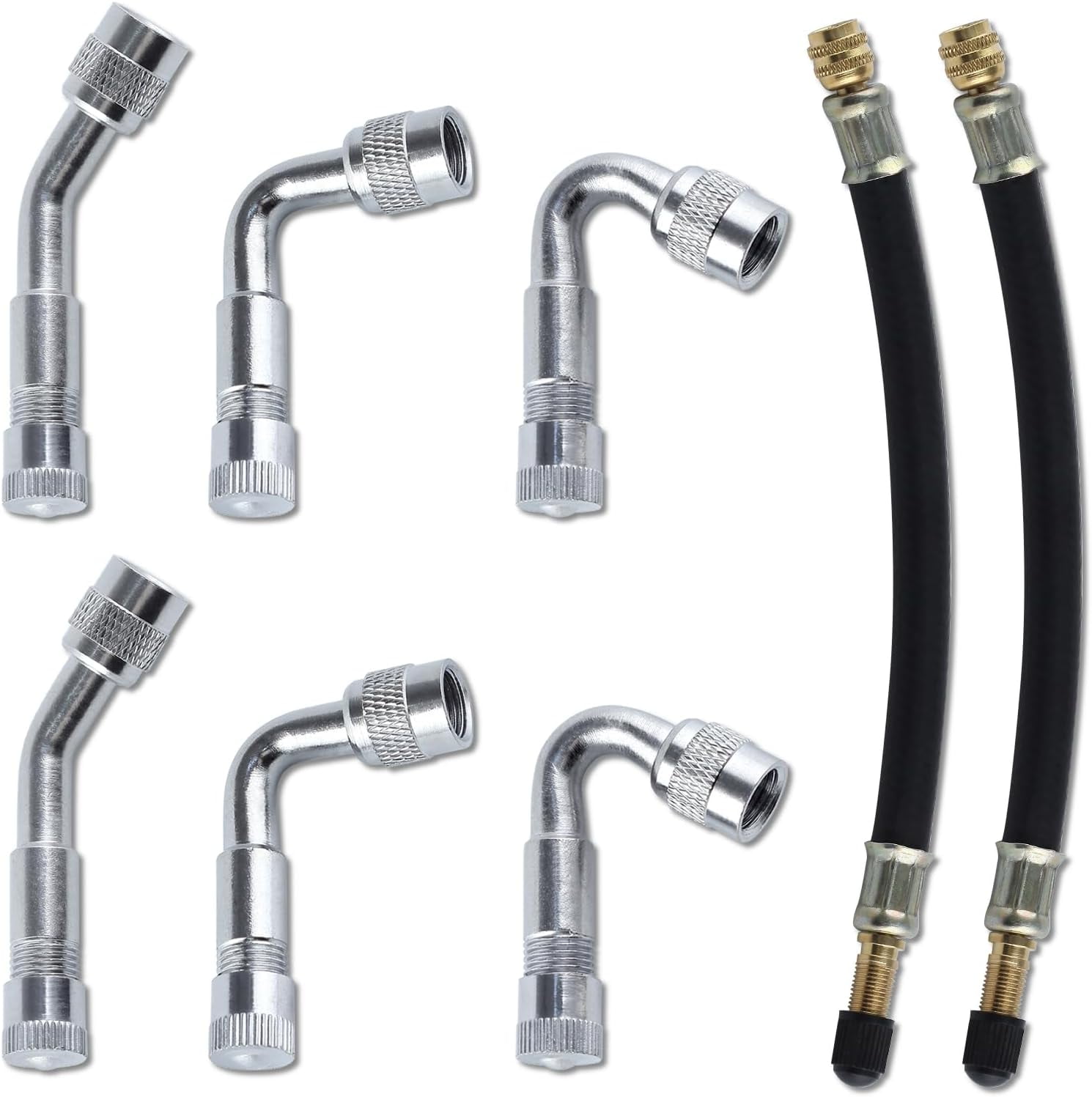 Tire Valve Extension 8 Inch Flexible Valve Stem Extenders with 45 ...